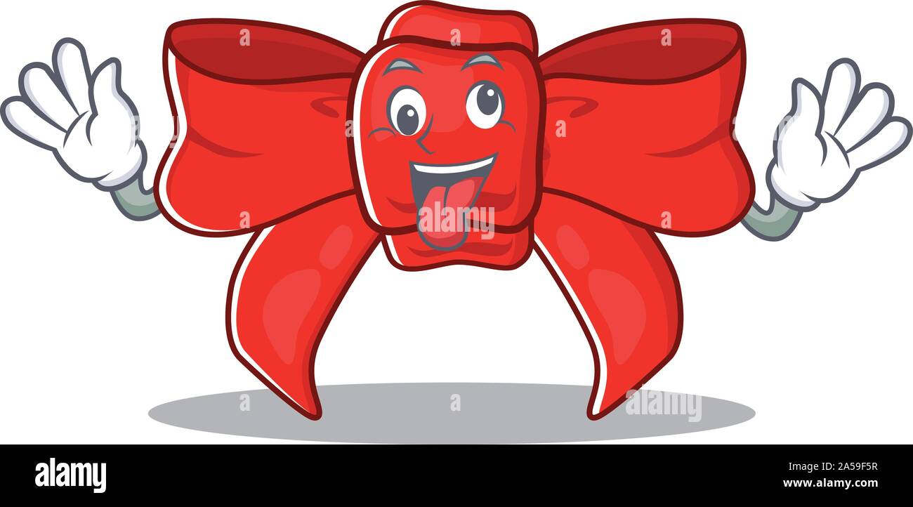 Crazy red ribbon bow with the cartoon Stock Vector Image & Art - Alamy