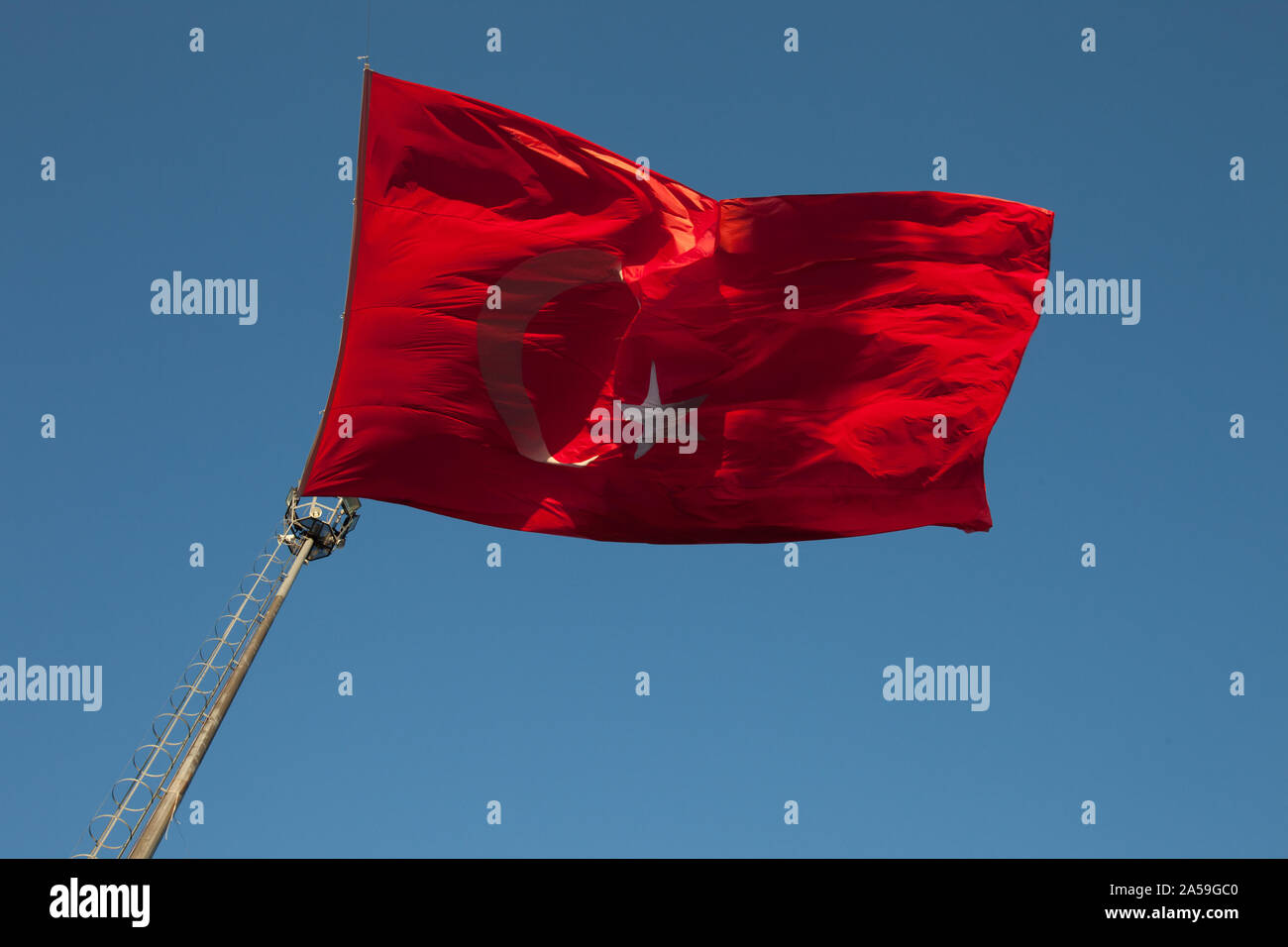 national flags of modern Turkey Stock Photo - Alamy