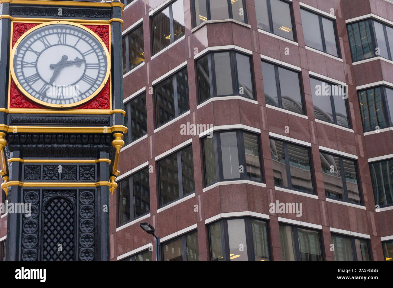Little Ben Clock Tower in London near Victoria Station, with skyline in ...