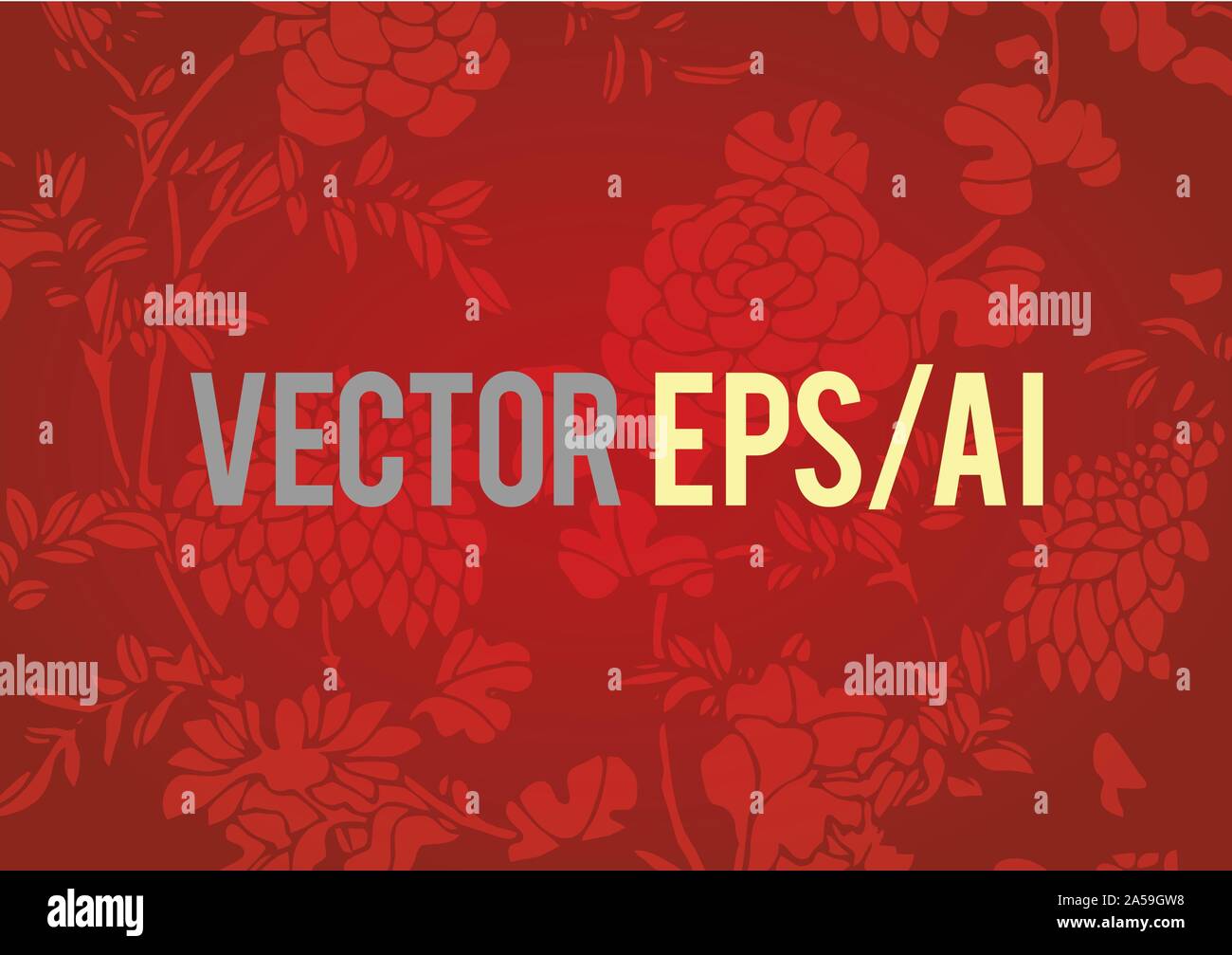 The traditional red gradient Asian flower textured background Stock ...