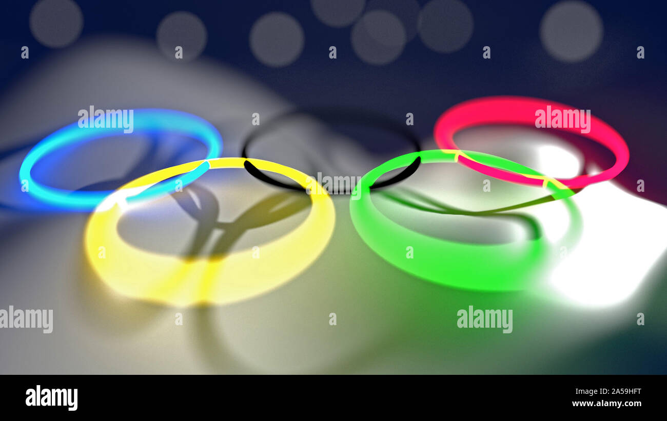 Olympics rings symbol sign hi-res stock photography and images - Alamy