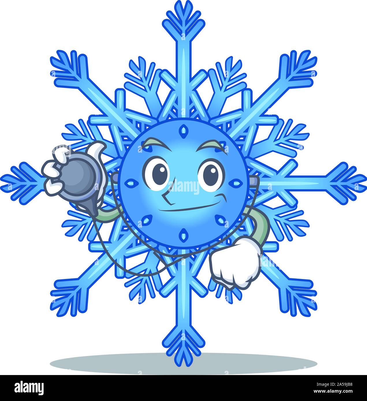 Doctor snowflake cartoon with the character shape Stock Vector Image ...
