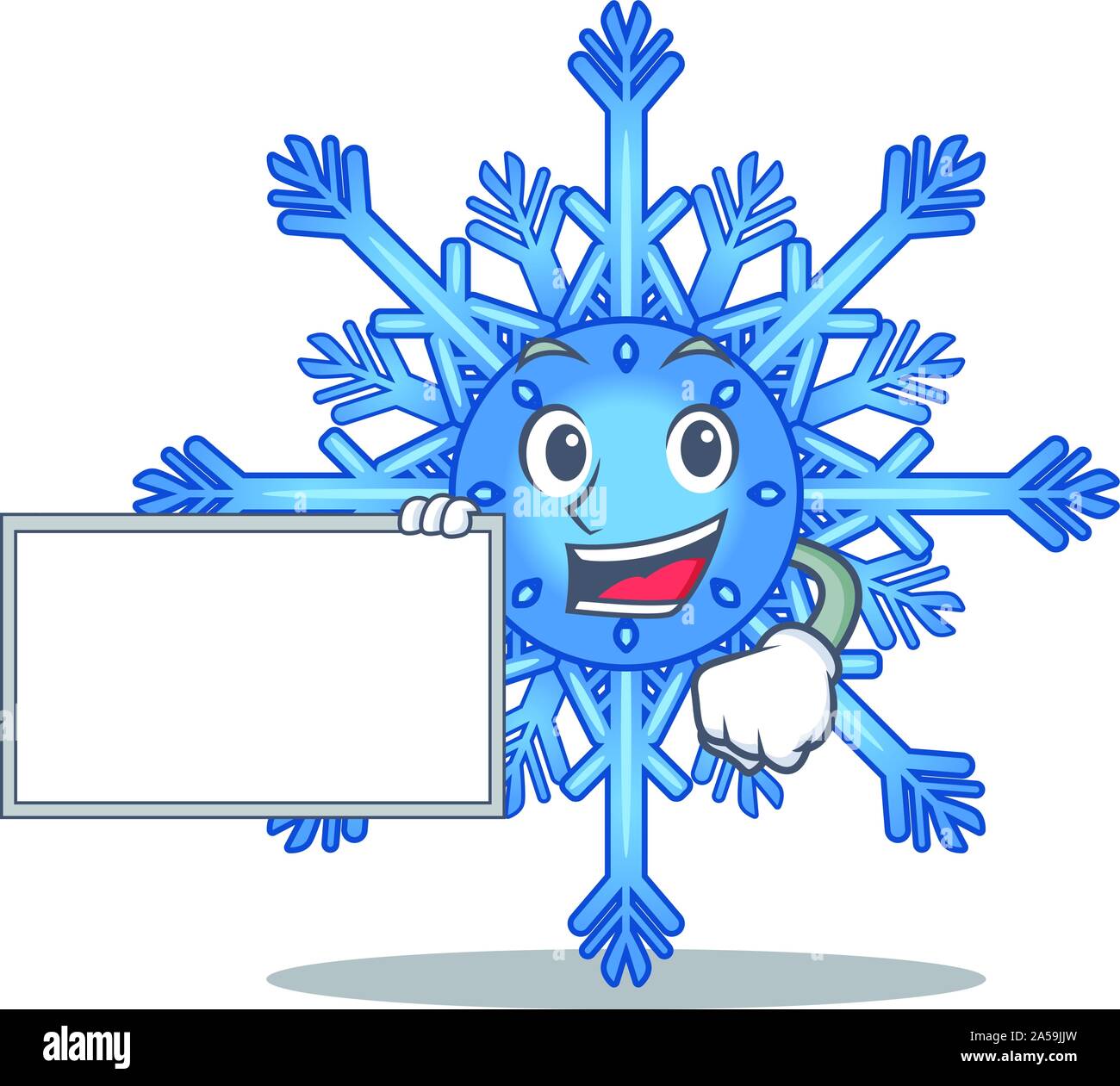 With board snowflake cartoon with the character shape Stock Vector ...