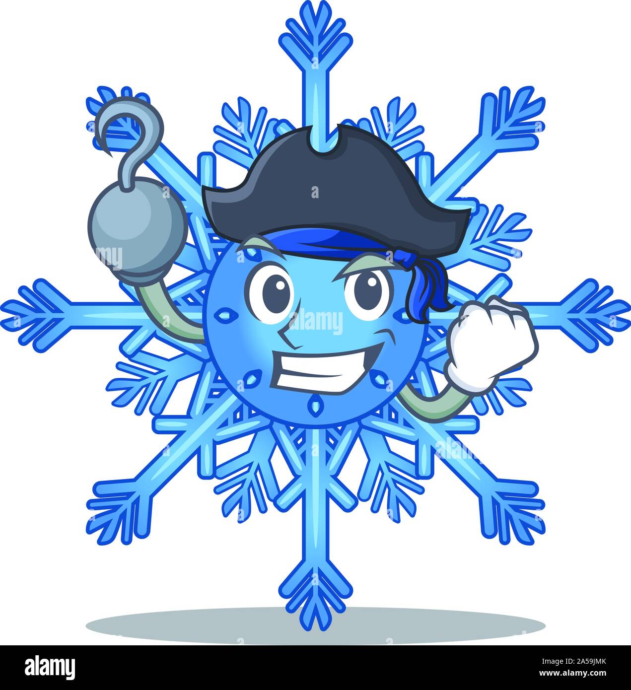 Pirate snowflake cartoon with the character shape Stock Vector Image ...