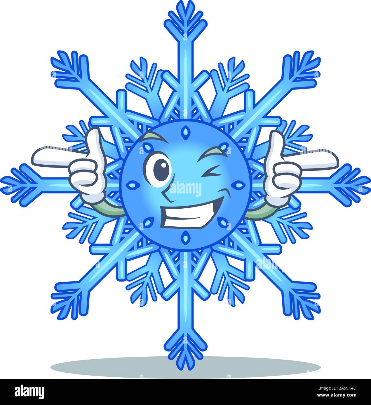 Wink snowflake hung on character christmas tree Stock Vector Image ...
