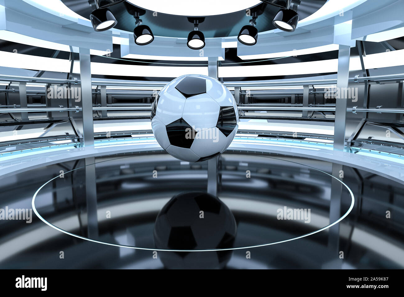 Inside football stadium 3d rendering hi-res stock photography and ...