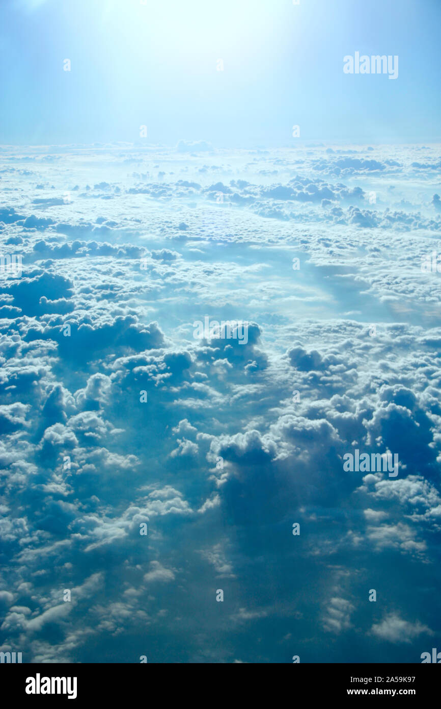 Beautiful white clouds on blue sky. White clouds on summer sky ...