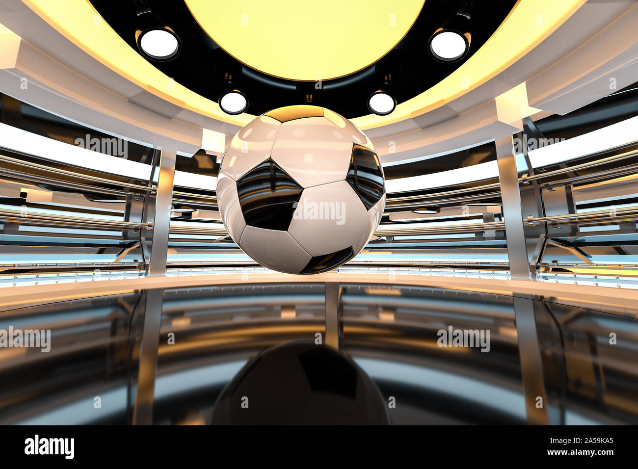 Inside football stadium 3d rendering hi-res stock photography and ...