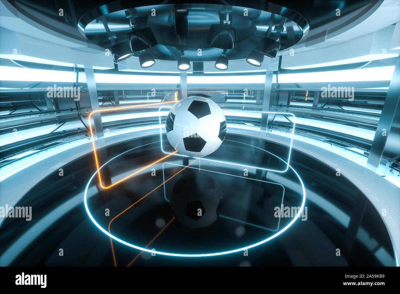 Inside football stadium 3d rendering hi-res stock photography and ...