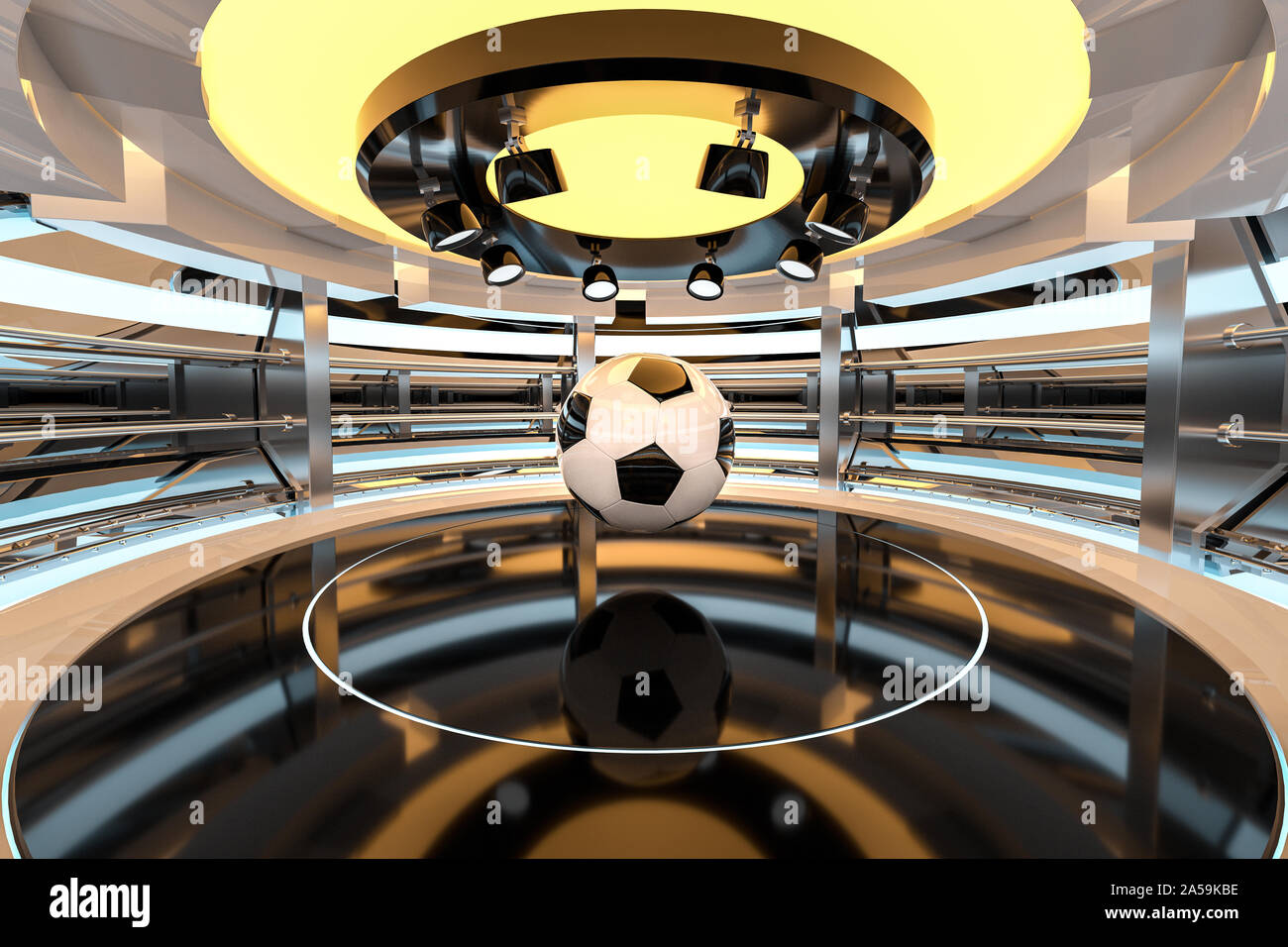 Football and indoor arena scenes, 3d rendering. Computer digital ...