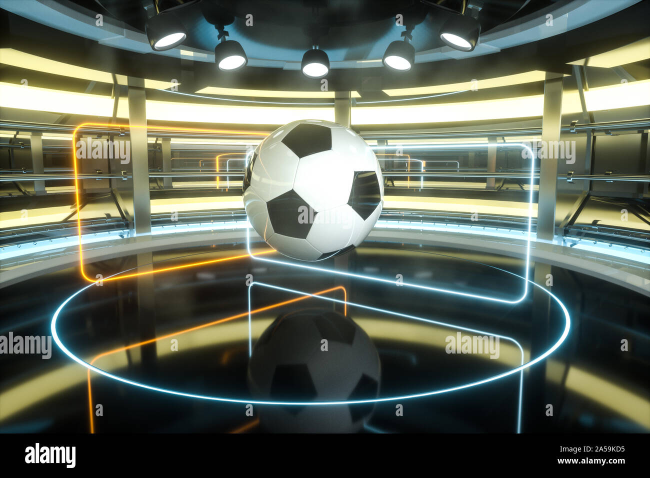Inside football stadium 3d rendering hi-res stock photography and ...