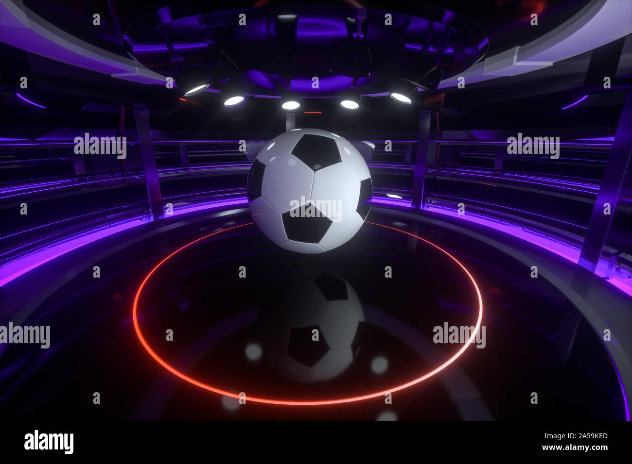 Inside football stadium 3d rendering hi-res stock photography and ...