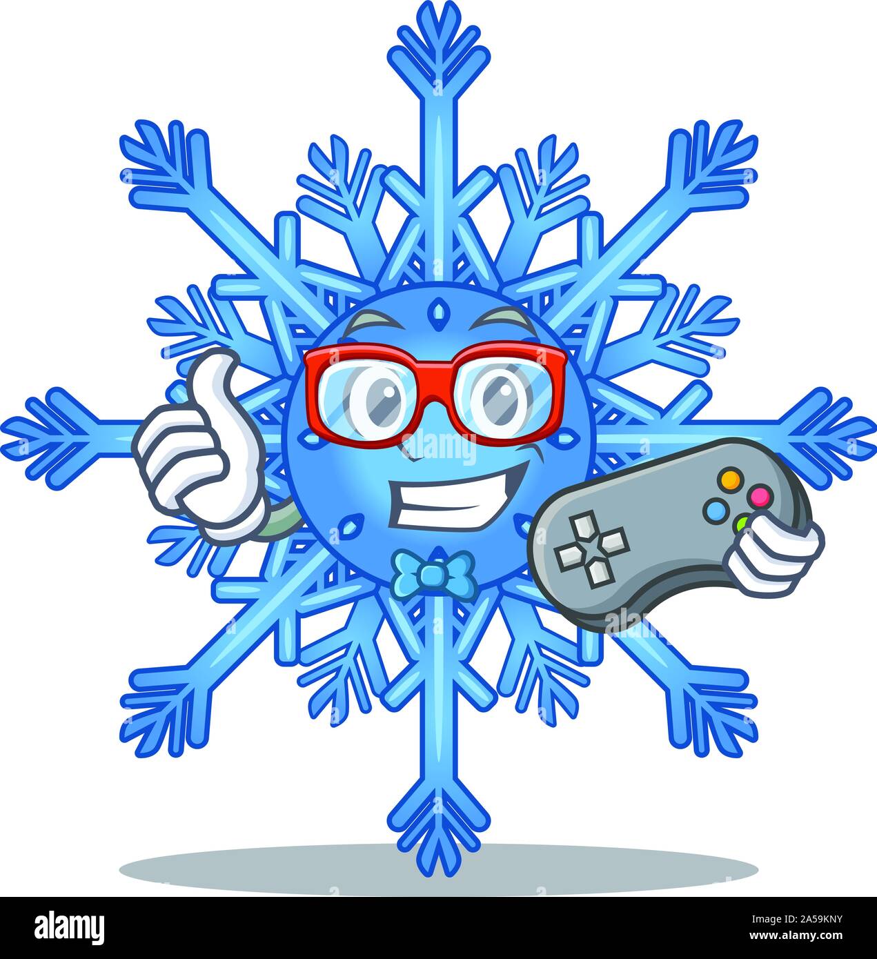 Gamer snowflake isolated with in the mascot Stock Vector Image & Art ...