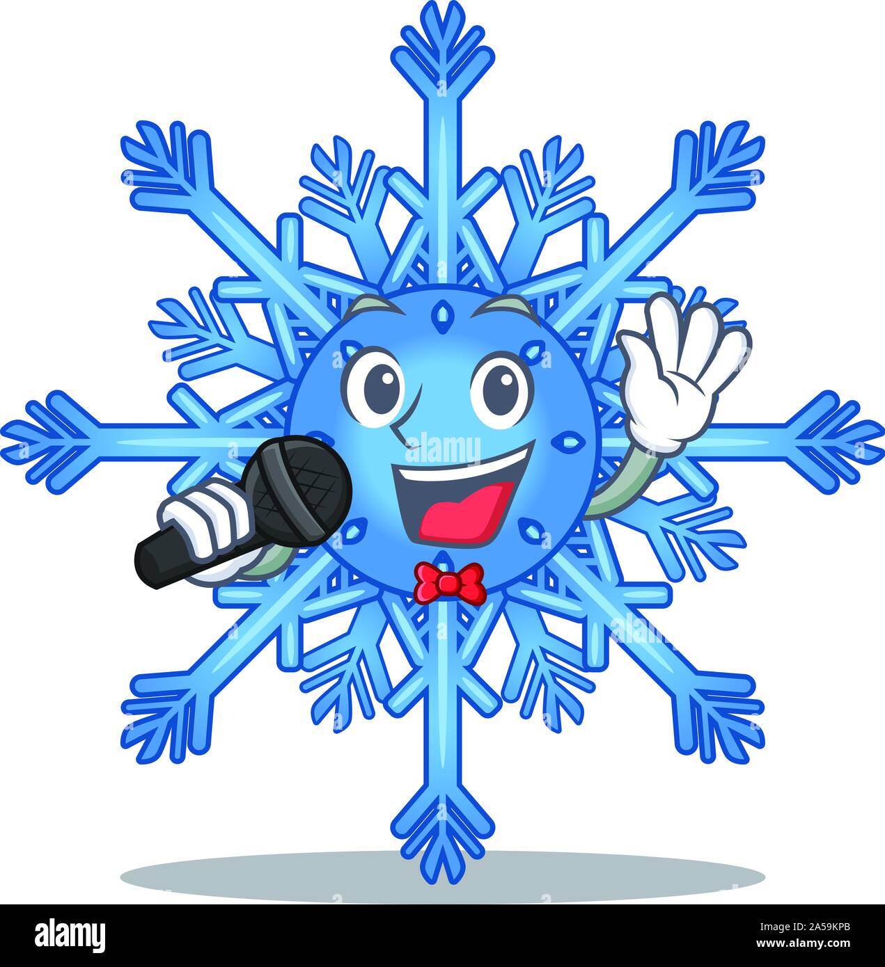 Singing snowflake isolated with in the mascot Stock Vector Image & Art ...