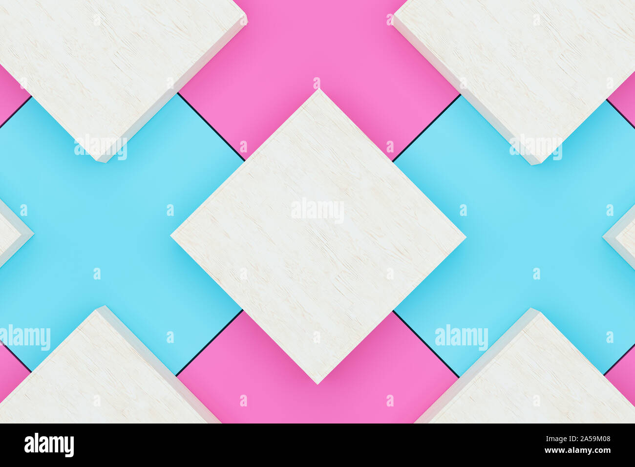 Square platform with solid color background, 3d rendering. Computer ...