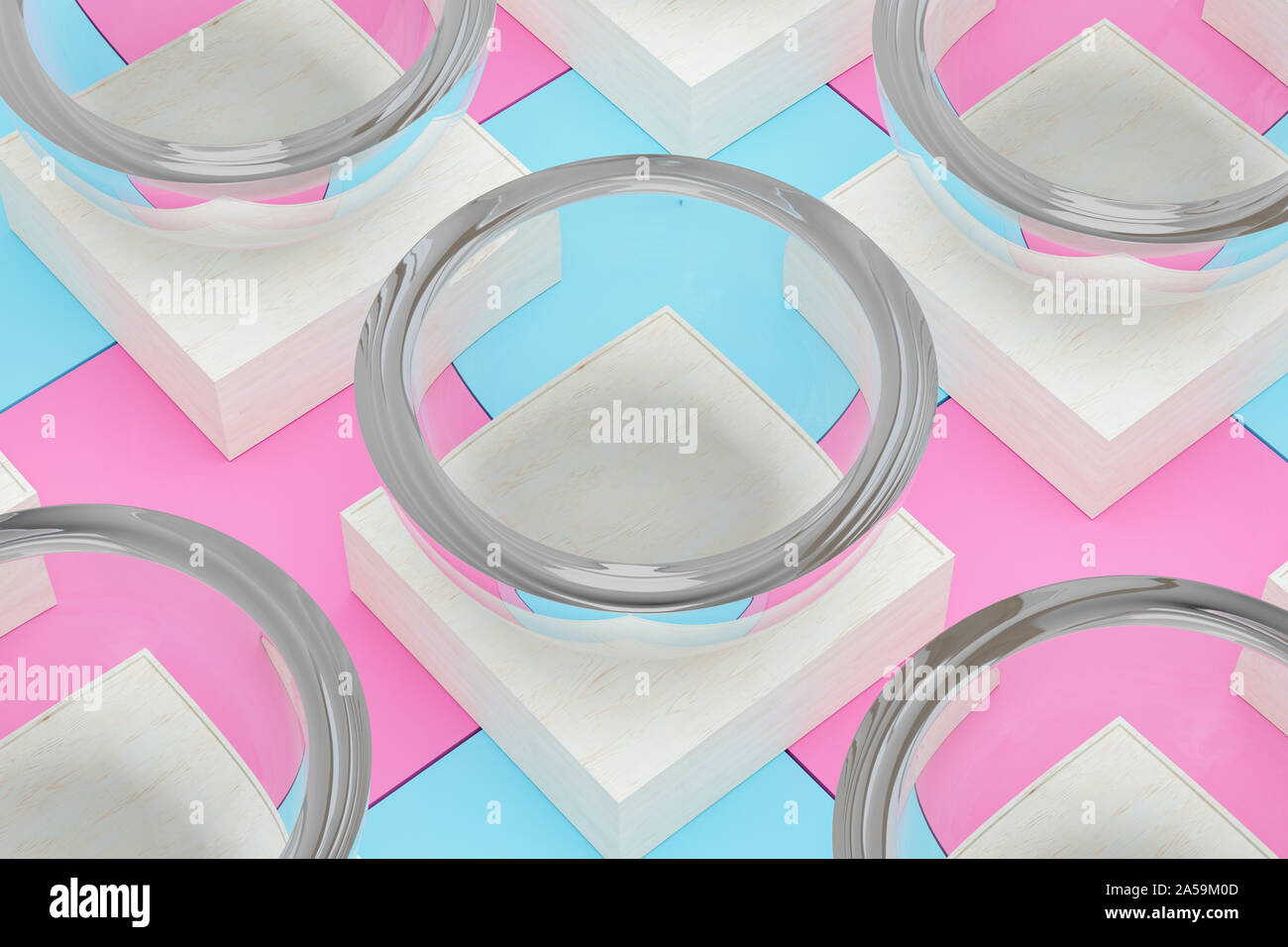 Square platform with solid color background, 3d rendering. Computer ...