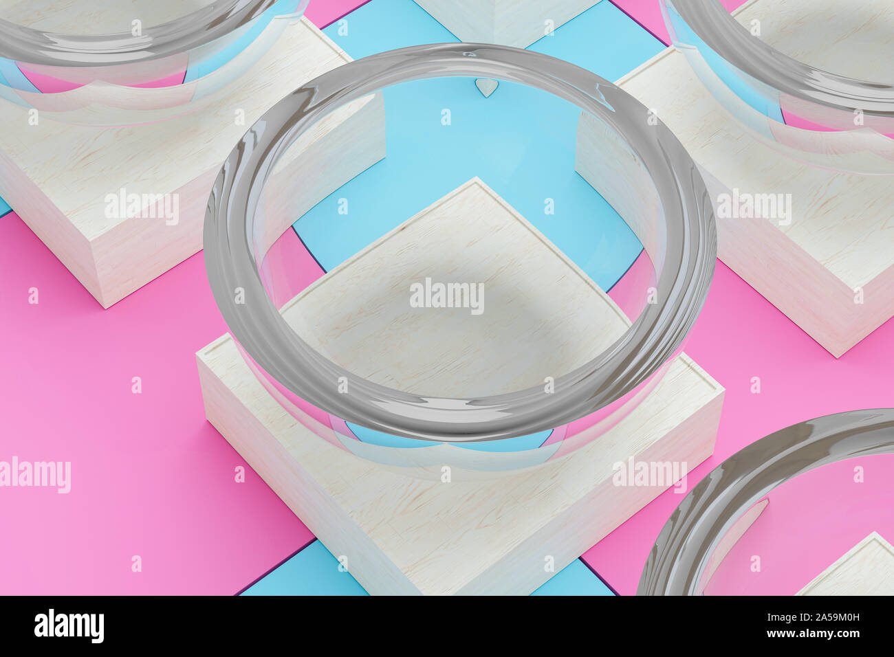 Square platform with solid color background, 3d rendering. Computer ...