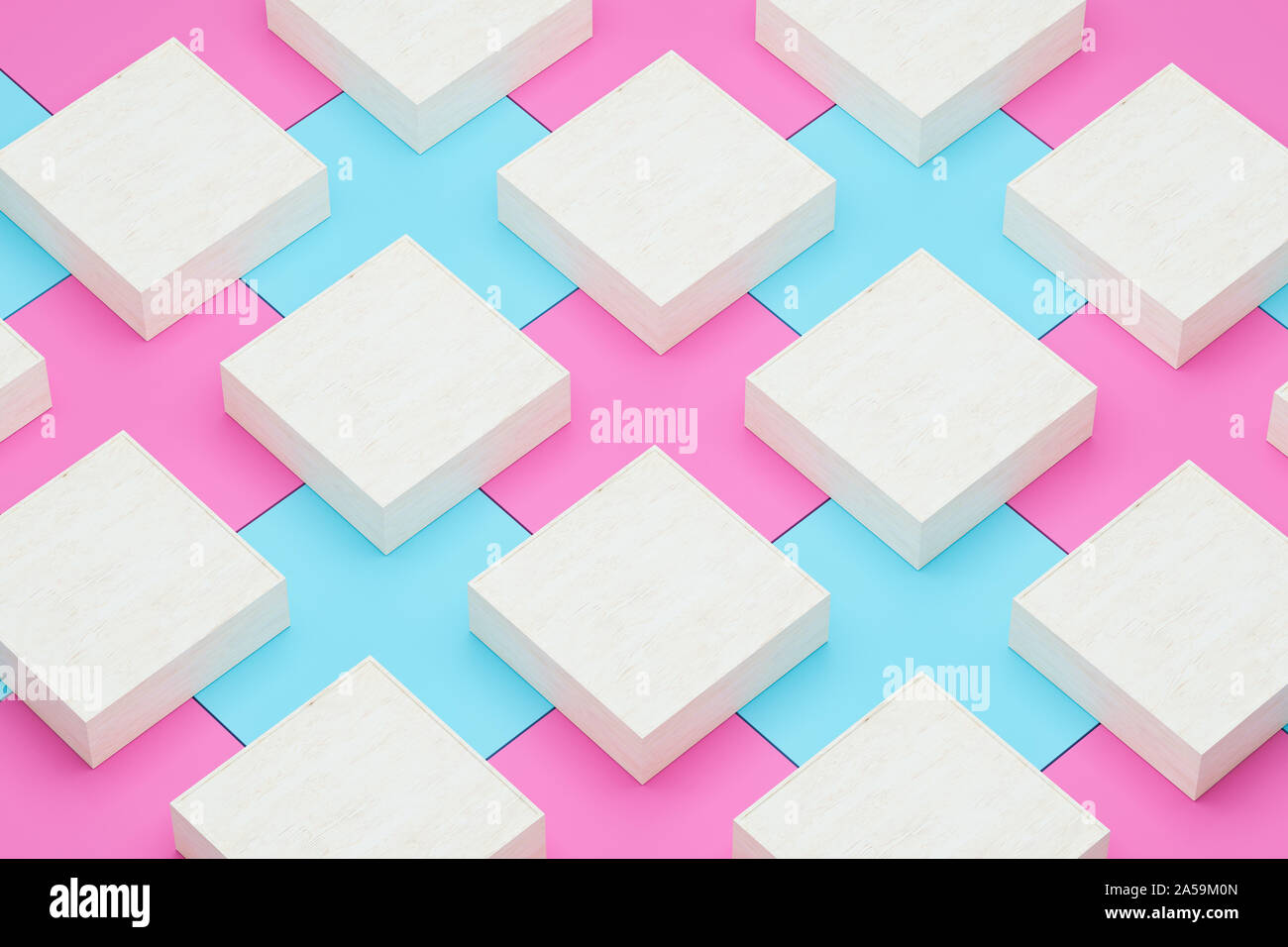 Square platform with solid color background, 3d rendering. Computer ...