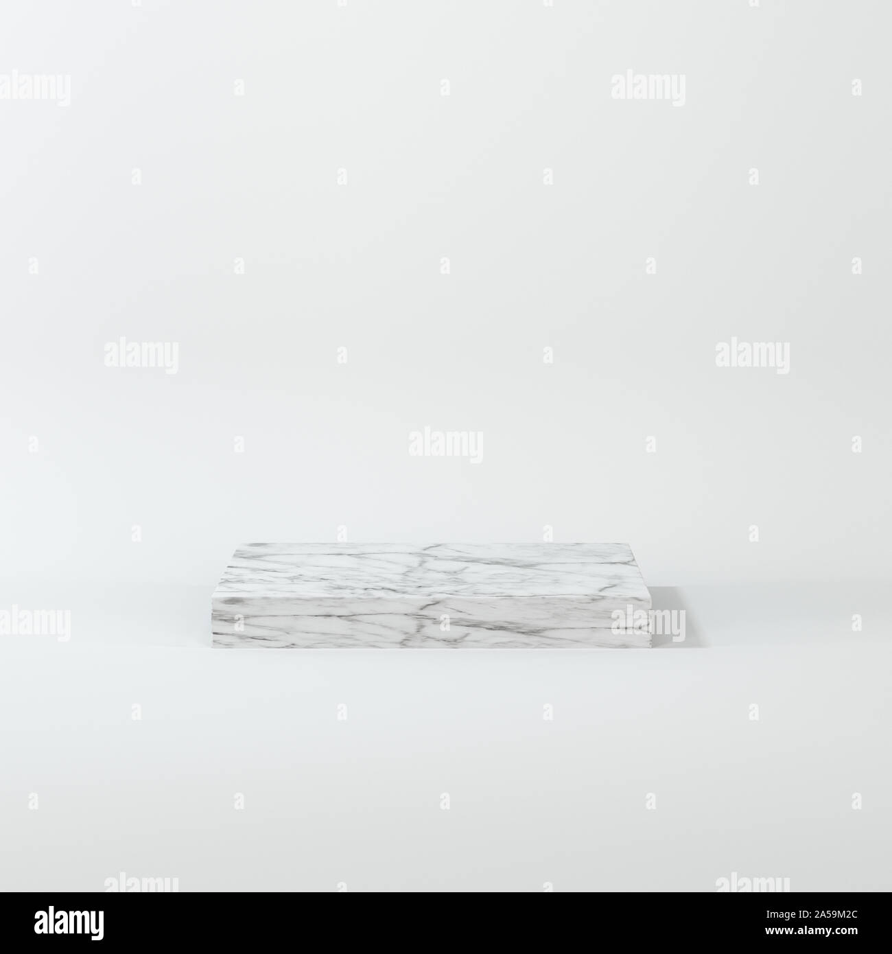 Square platform with solid color background, 3d rendering. Computer ...