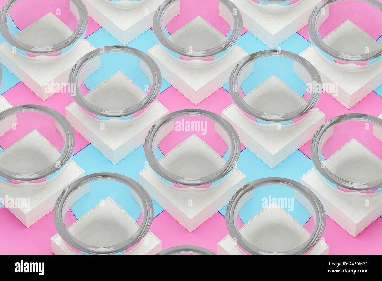 Square platform with solid color background, 3d rendering. Computer ...