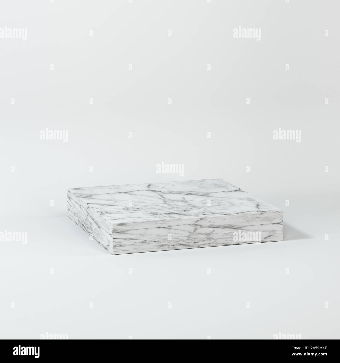 Square platform with solid color background, 3d rendering. Computer ...