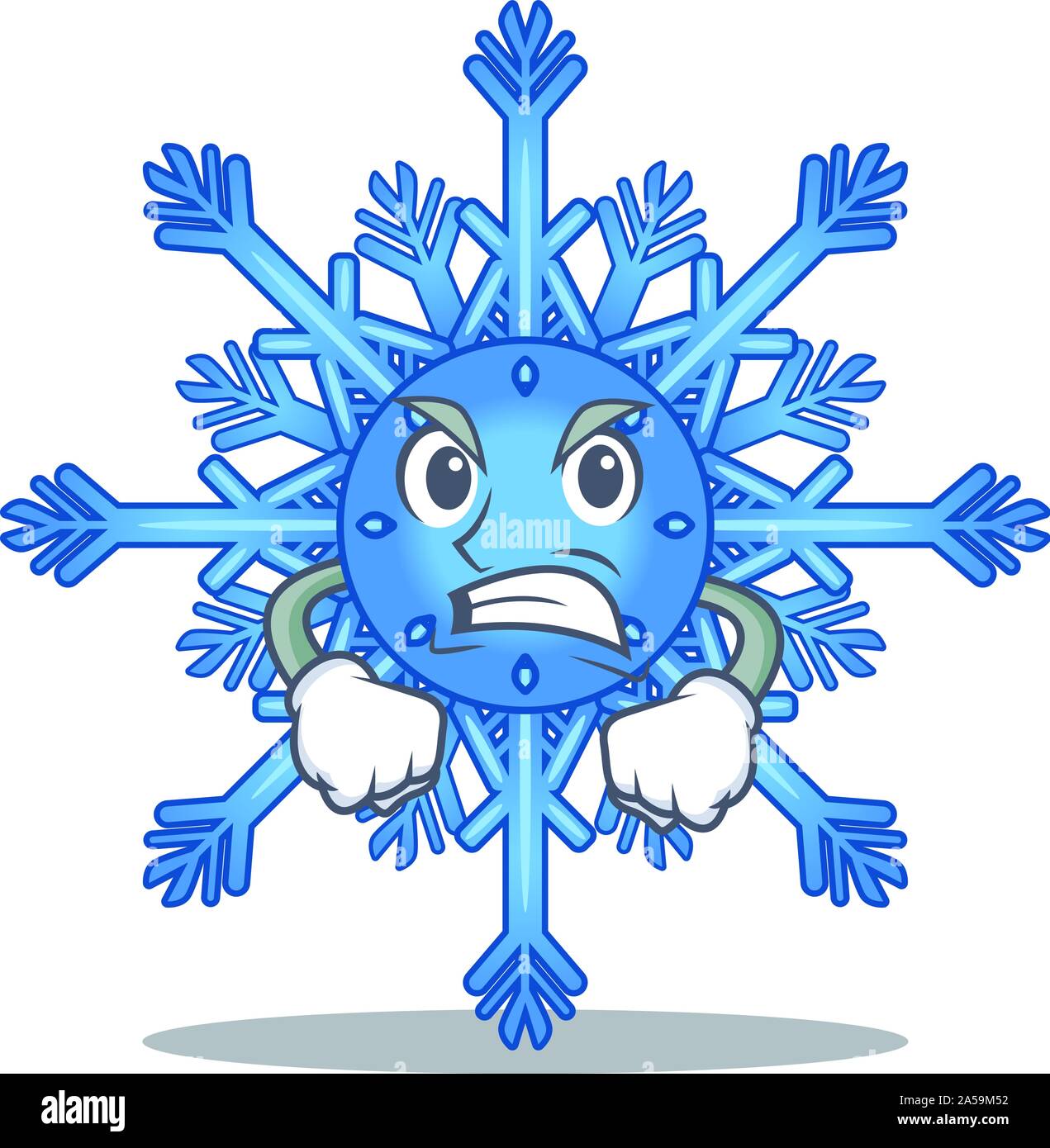 Angry snowflake isolated with in the mascot Stock Vector Image & Art ...