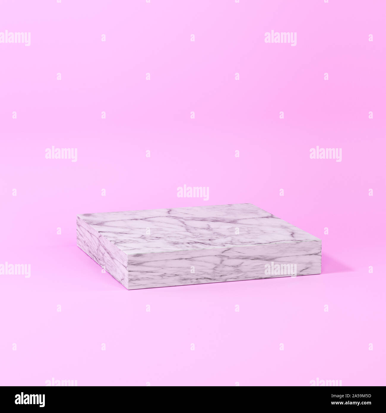 Square platform with solid color background, 3d rendering. Computer ...