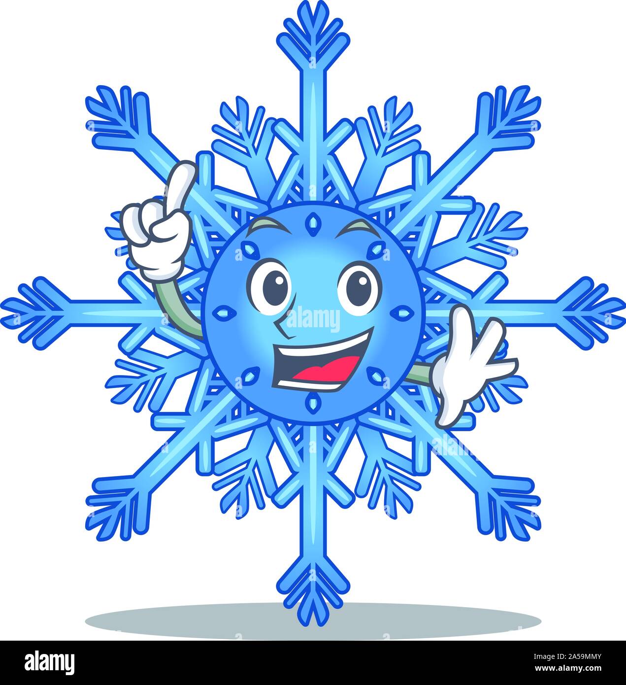 Cartoon illustration snowflake emoticon smiling hi-res stock ...