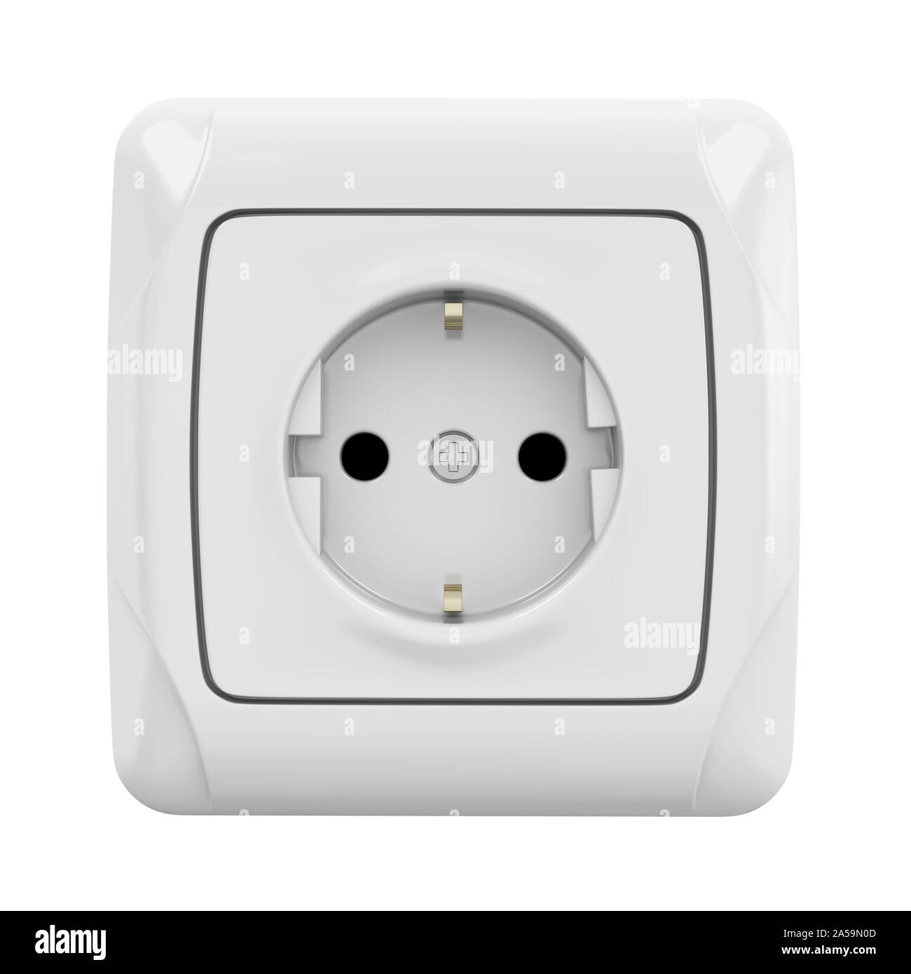 Electric Socket Isolated Stock Photo - Alamy