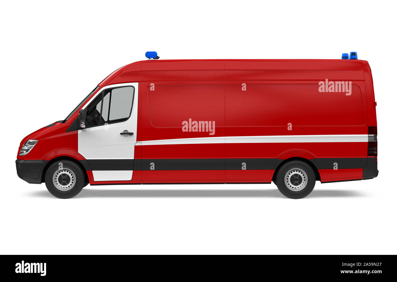 Fire Rescue Car Isolated Stock Photo - Alamy