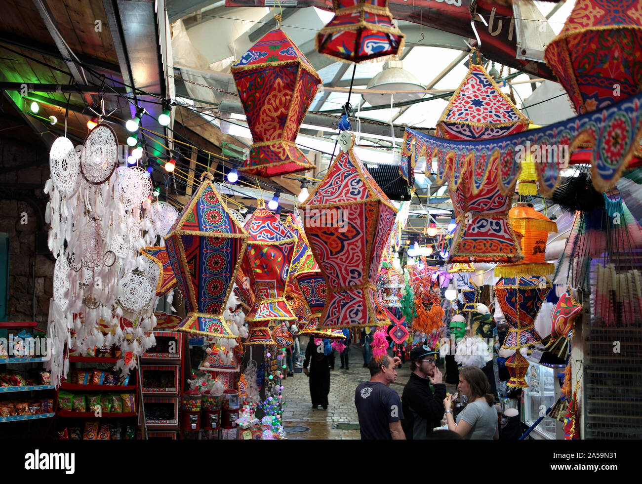 ACRE,ISRAEL - 3 MAY, 2019: East Arab market of old city of Acre Akko ...