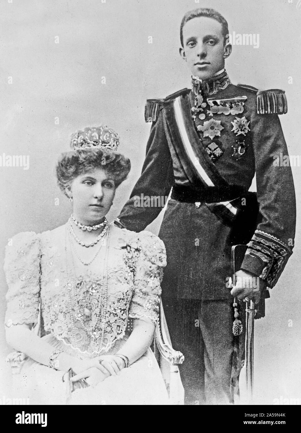 King and Queen of Spain 7 28 1910 Stock Photo - Alamy