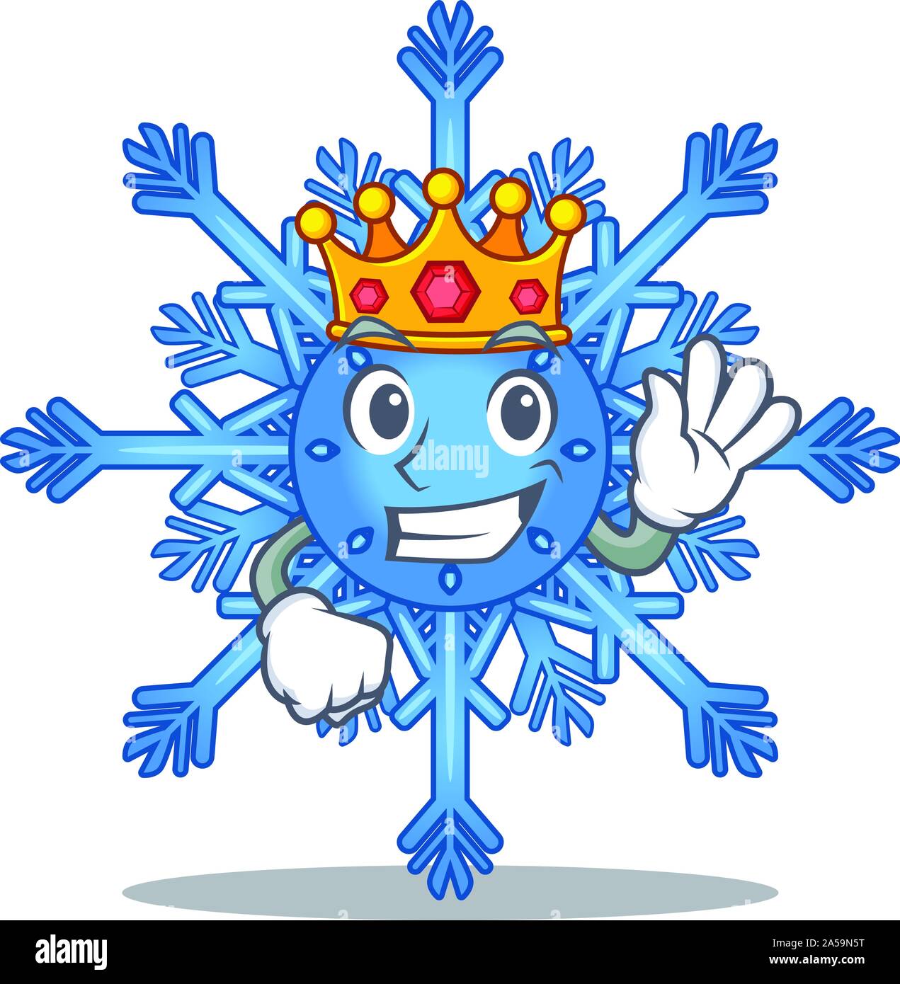 King cute cartoon shape from snowflake toy Stock Vector Image & Art - Alamy