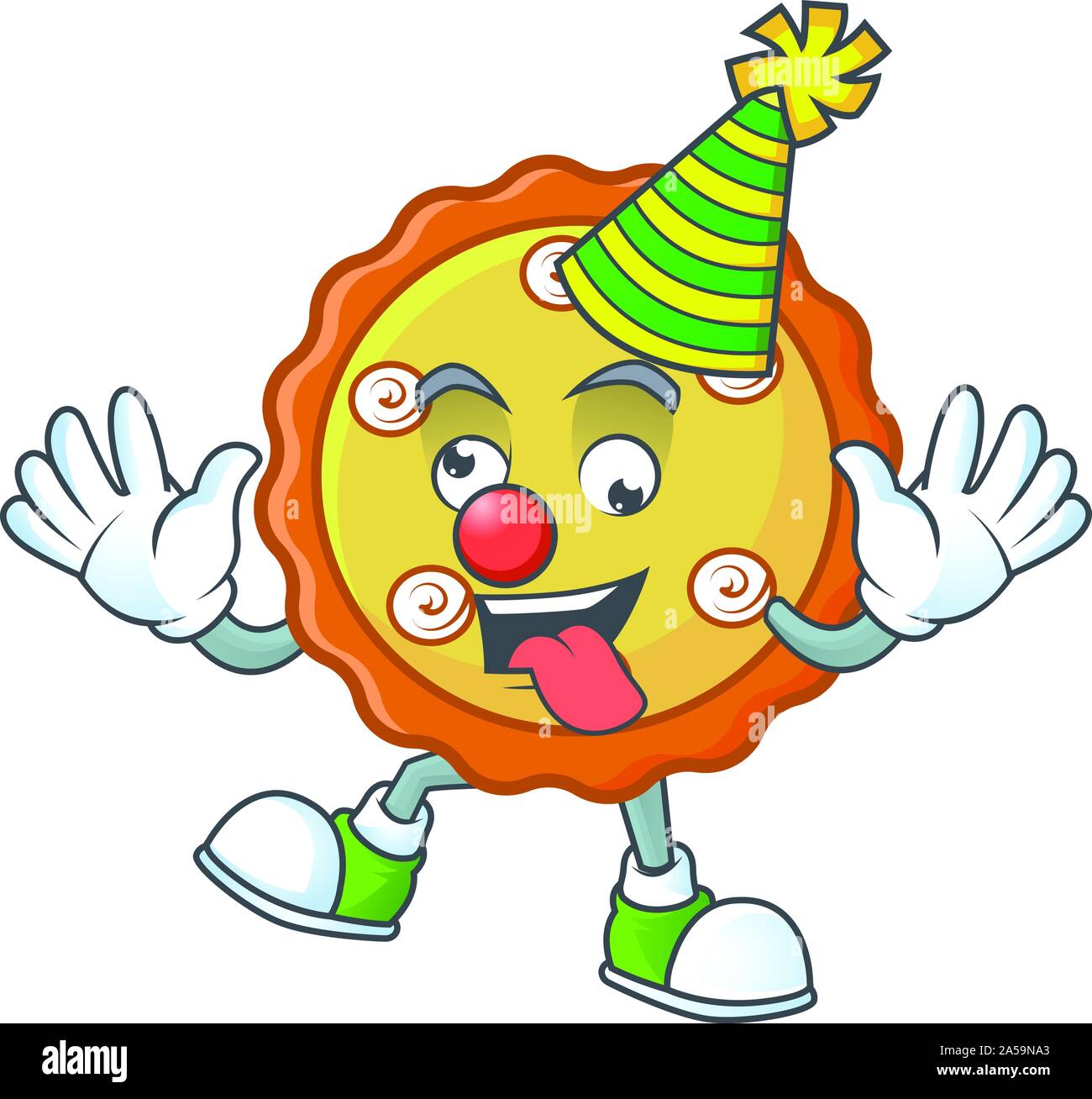 Clown apple pie cartoon character with mascot Stock Vector Image & Art ...