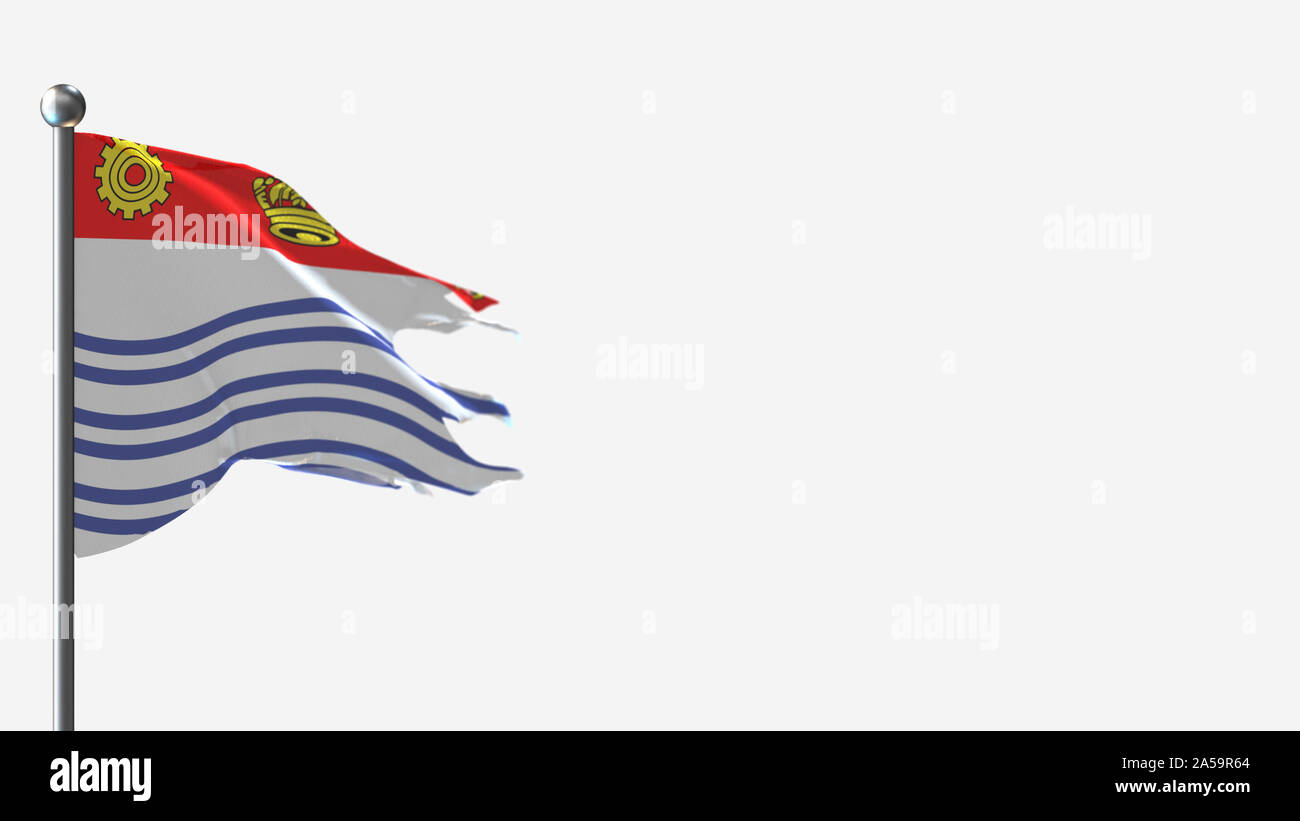 Flag Of Barrie 3D tattered waving flag illustration on Flagpole ...
