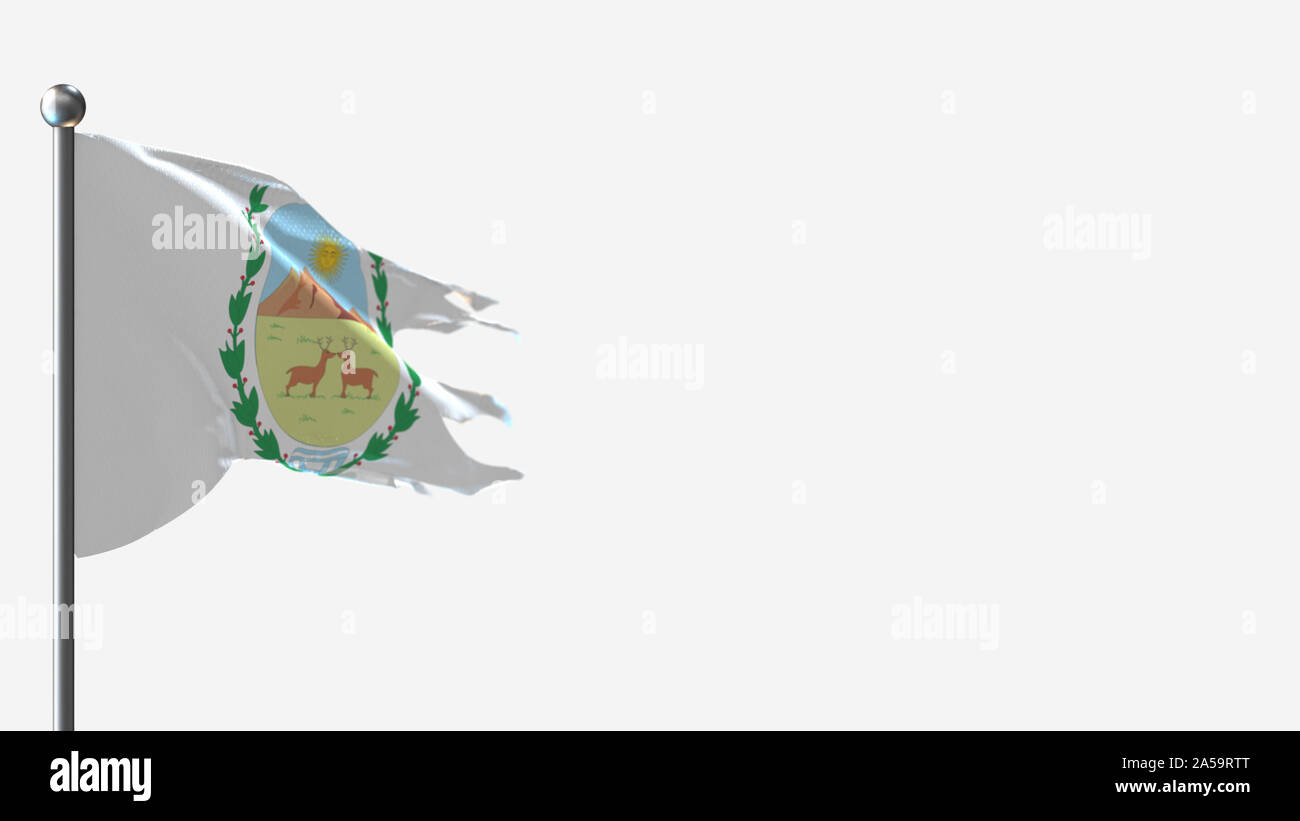 San Luis 3D tattered waving flag illustration on Flagpole. Perfect for ...