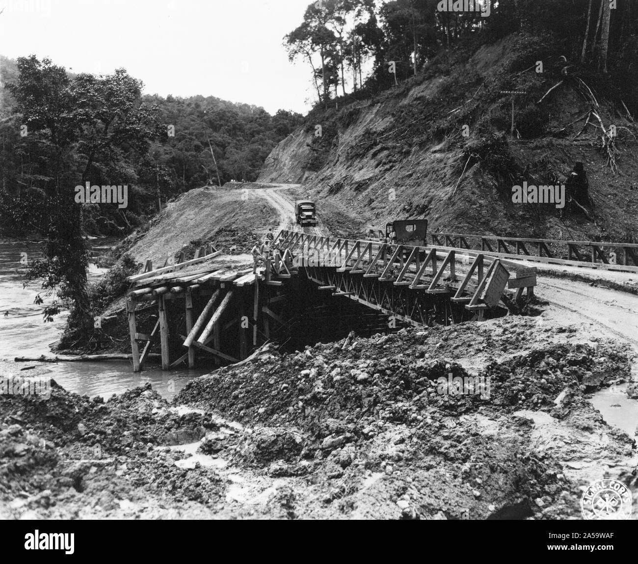 Original caption: View of newly constructed bridge with modern ...