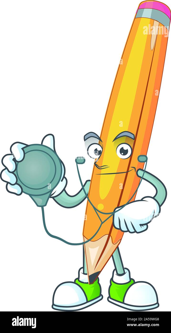 Cartoon character pencil pointing Stock Vector Images - Alamy