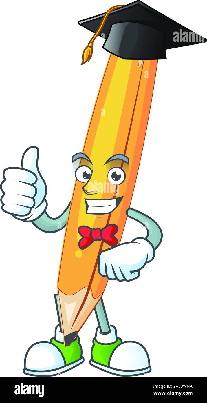 Graduation sharp pencil for the equipment school Stock Vector Image ...