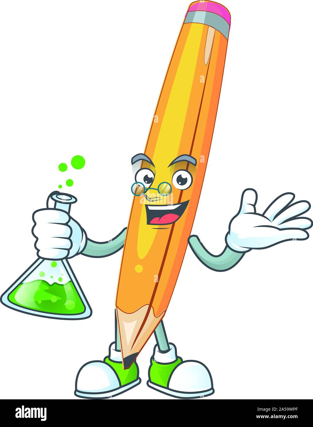 Professor sharp pencil for the equipment school Stock Vector Image ...