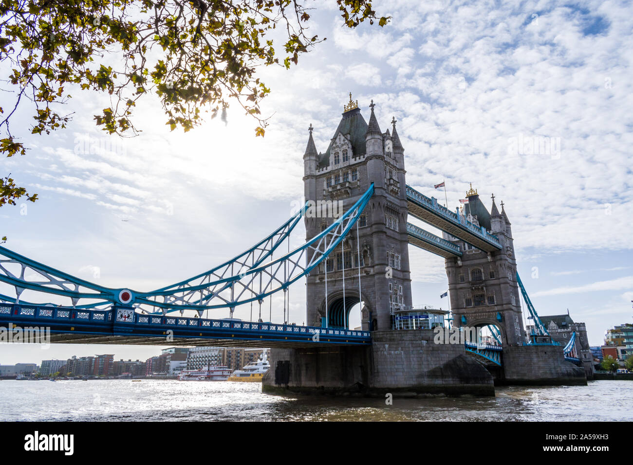 Tower Bridge in London across the River Tamesis by day Stock Photo - Alamy