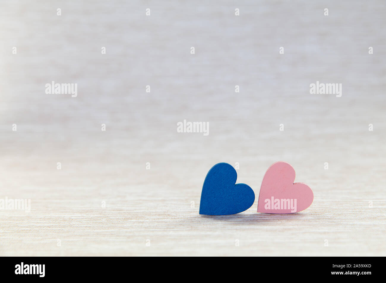 Two hearts, background for greetings on Valentine's Day Stock Photo - Alamy
