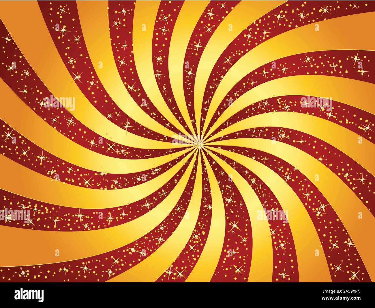 Abstract red background with golden rays and stars Stock Vector Image ...