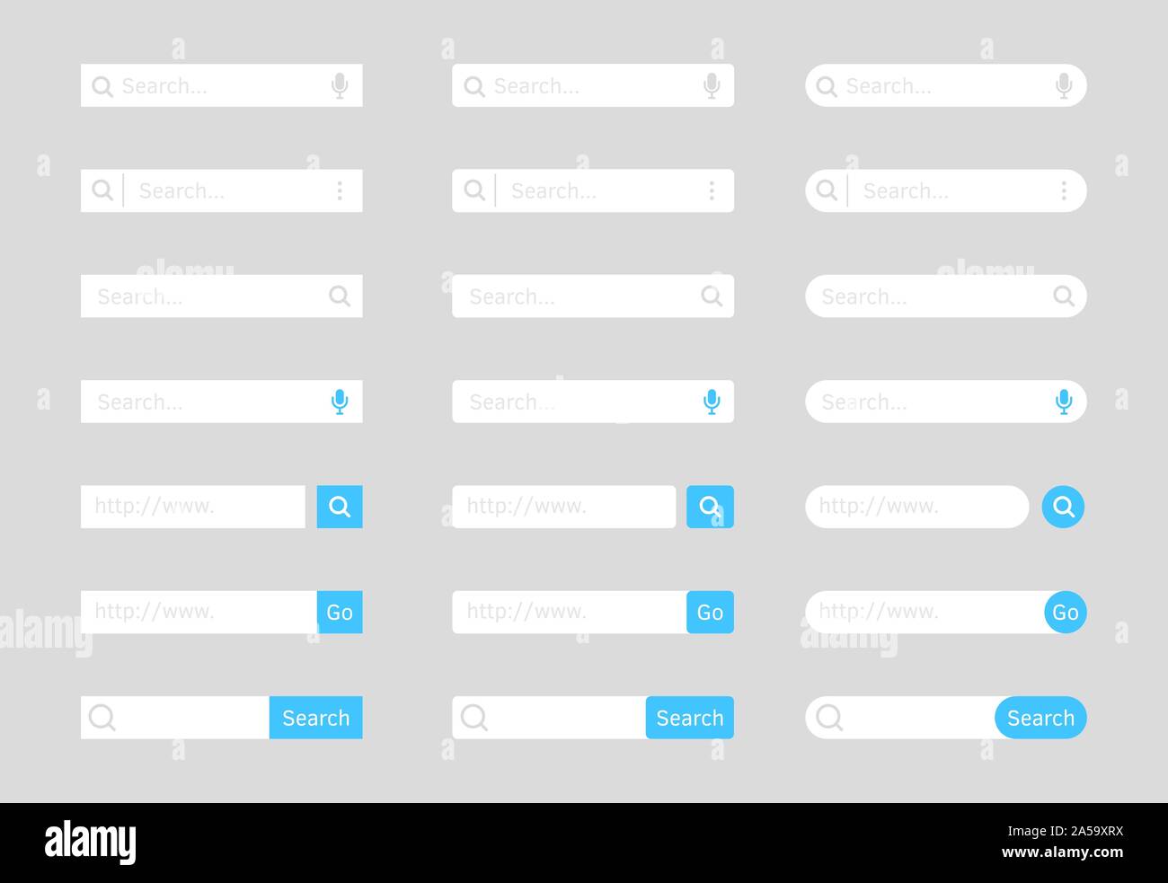 Search bar. Website ui bar set. Searching element for web site, app, ui ... Search bar. Website ui bar set. Searching element for web site, app, ui ...