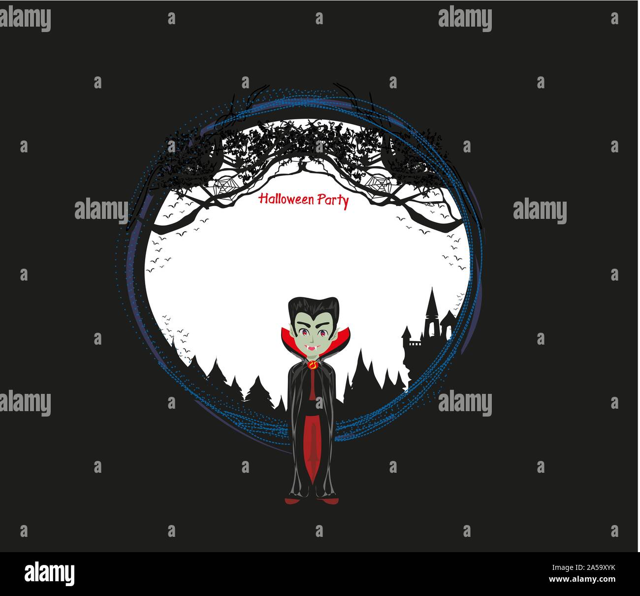 Cartoon vampire boy frame Stock Vector Image & Art - Alamy