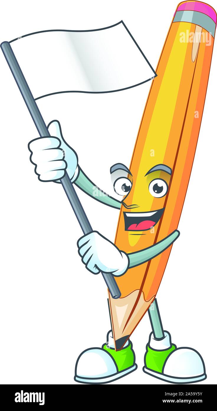 With flag pencil isolated on a white background Stock Vector Image ...