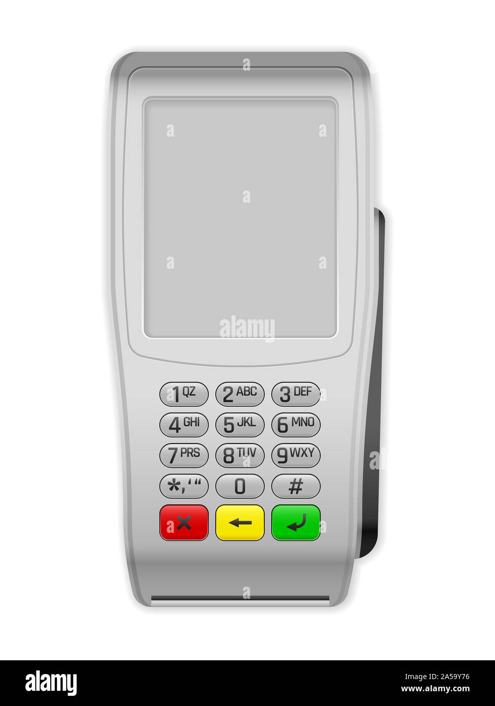 Payment terminal on a white background. Vector illustration Stock Photo ...