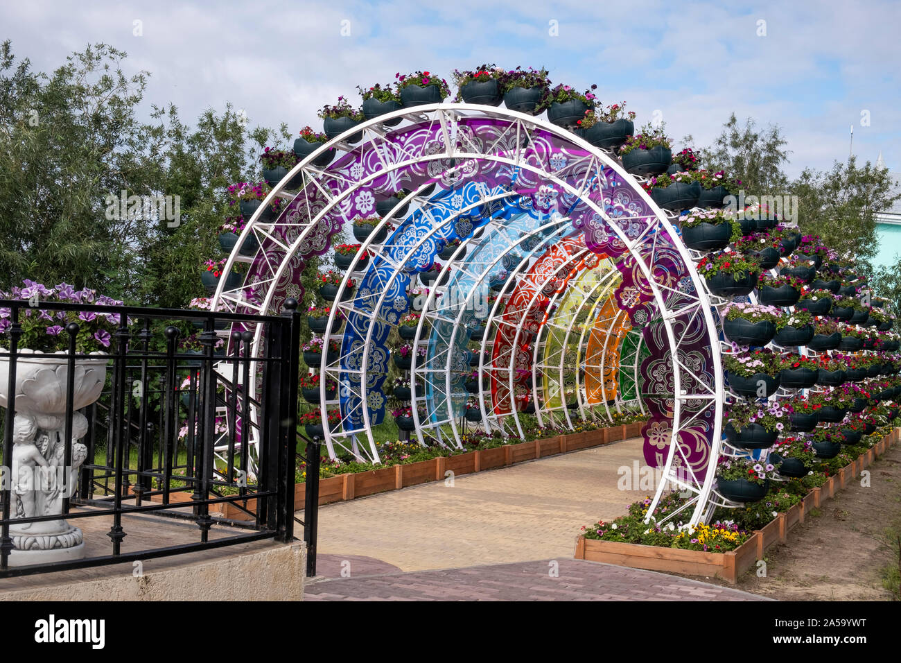 Light sculptures in Gorodskoy Sad park, Salekhard, Siberia, Russia ...