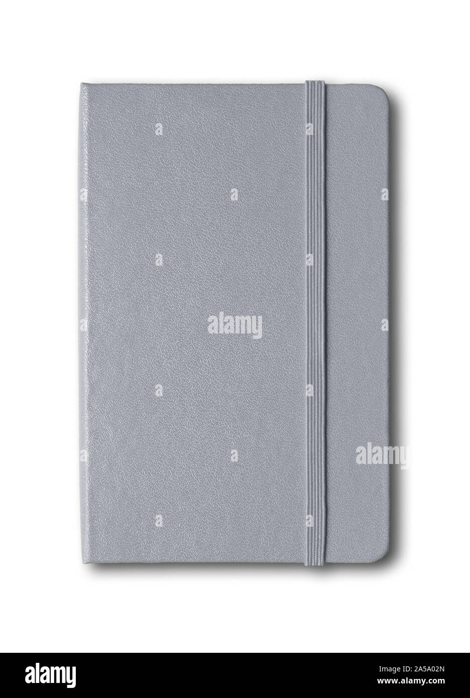 Grey closed notebook mockup isolated on white Stock Photo - Alamy