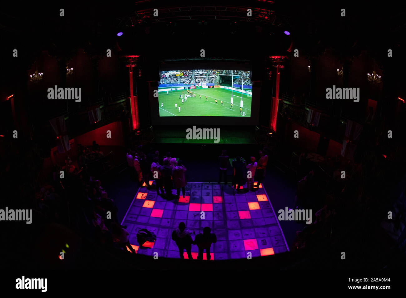 General view of England and Australia fans watching the 2019 Rugby ...